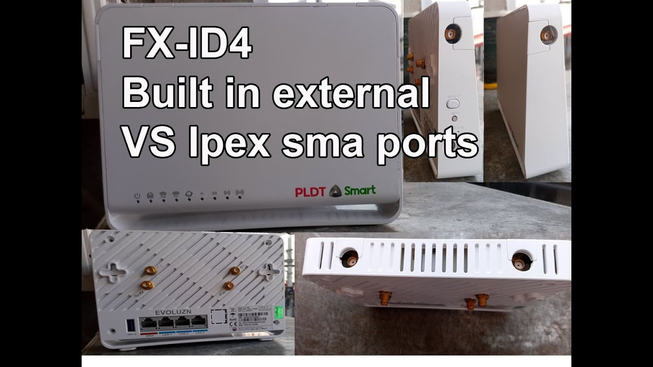 PLDT FX-ID4 Built in external VS Ipex sma ports - YouTube