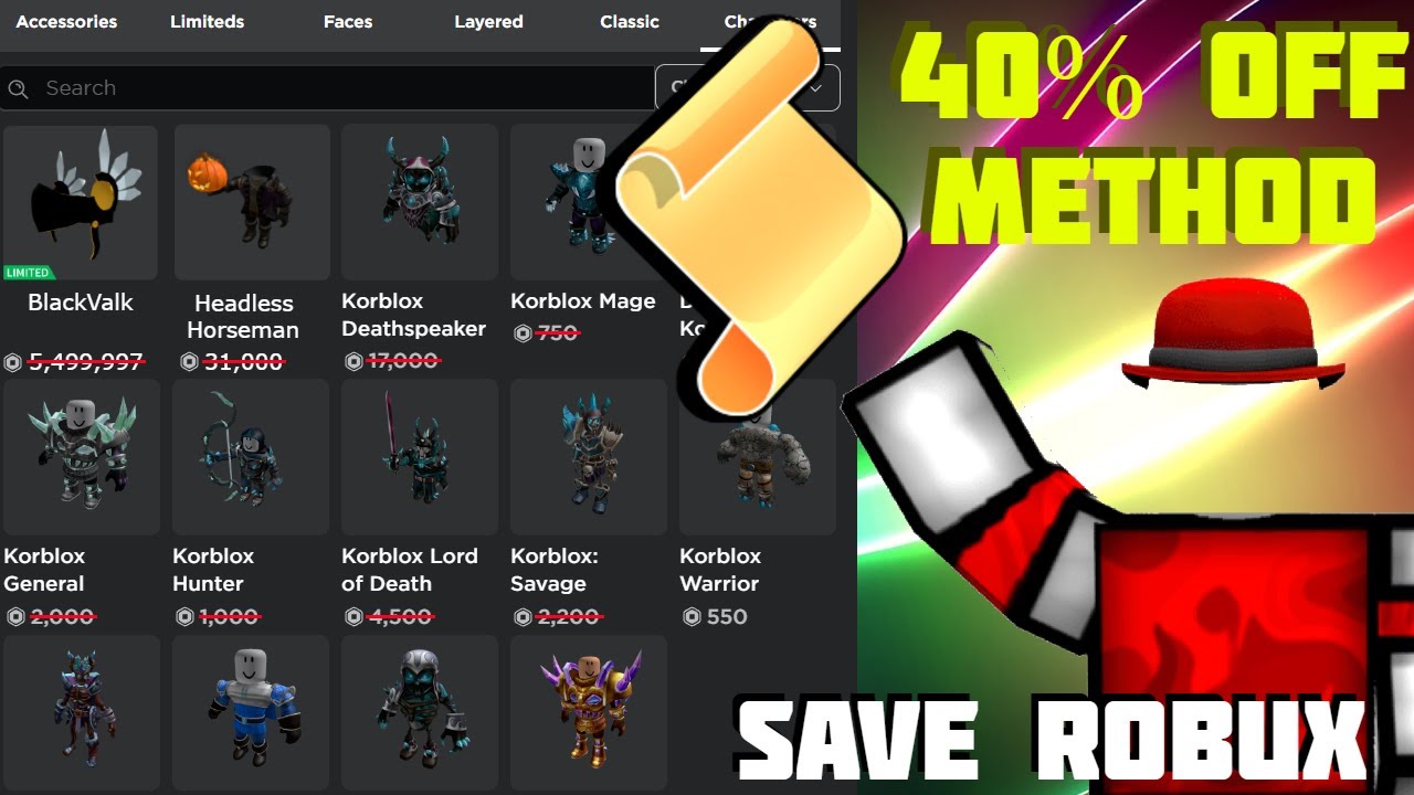 How To Get 40% Off ANYTHING on ROBLOX - YouTube