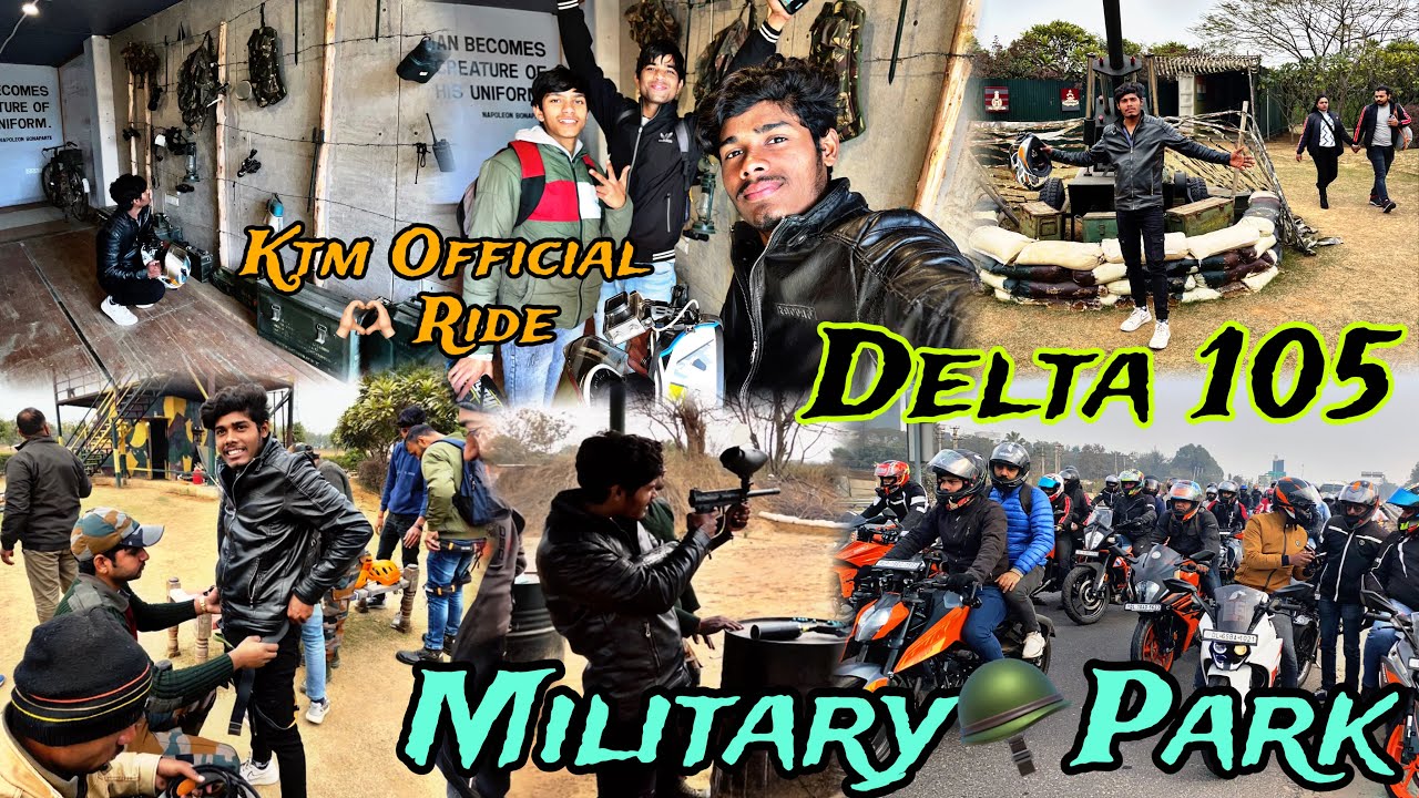 Military 🪖Delta 105 // KTM Official Ride // Manesar Military Them Park ...
