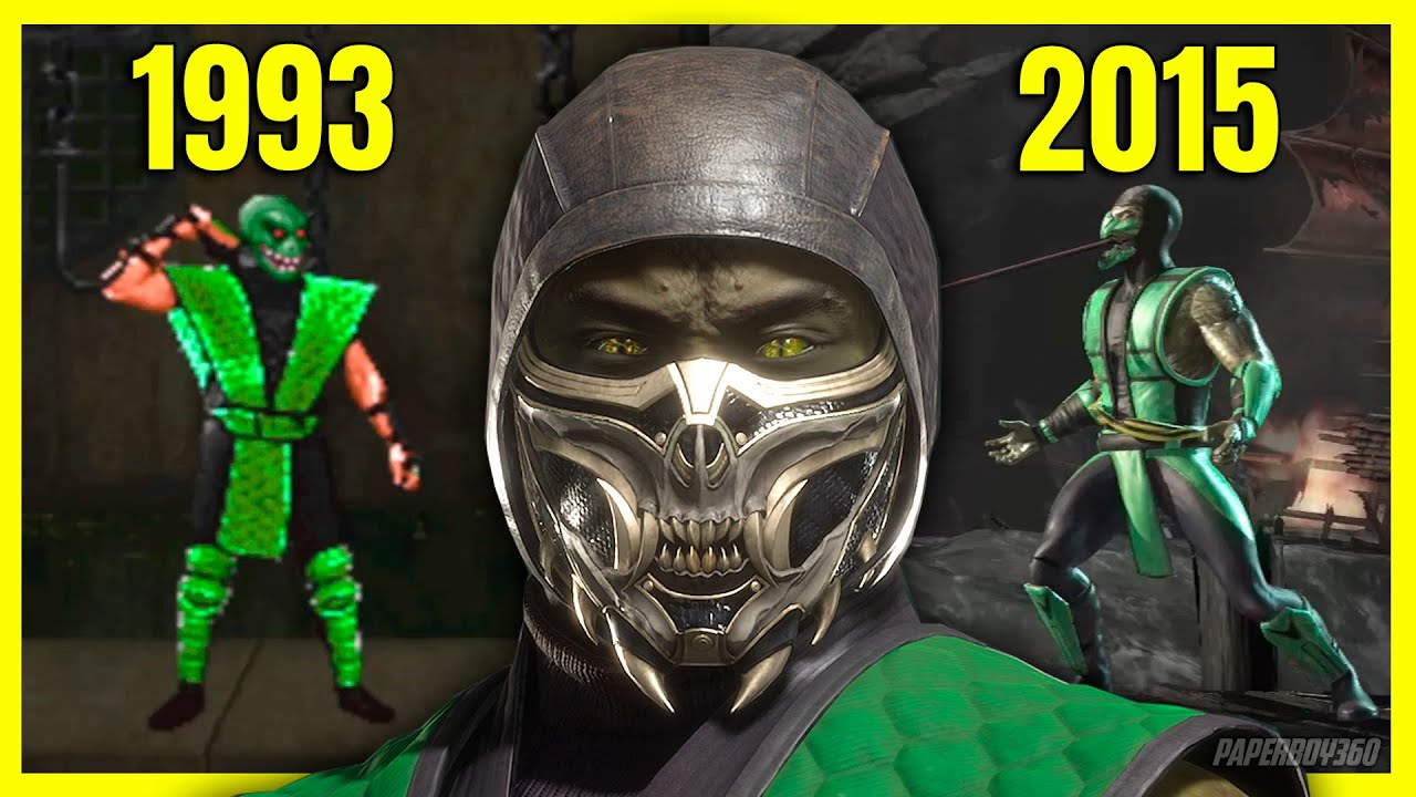 Evolução dos Fatalities do Reptile • Mortal Kombat (1993 - 2015) - YouTube