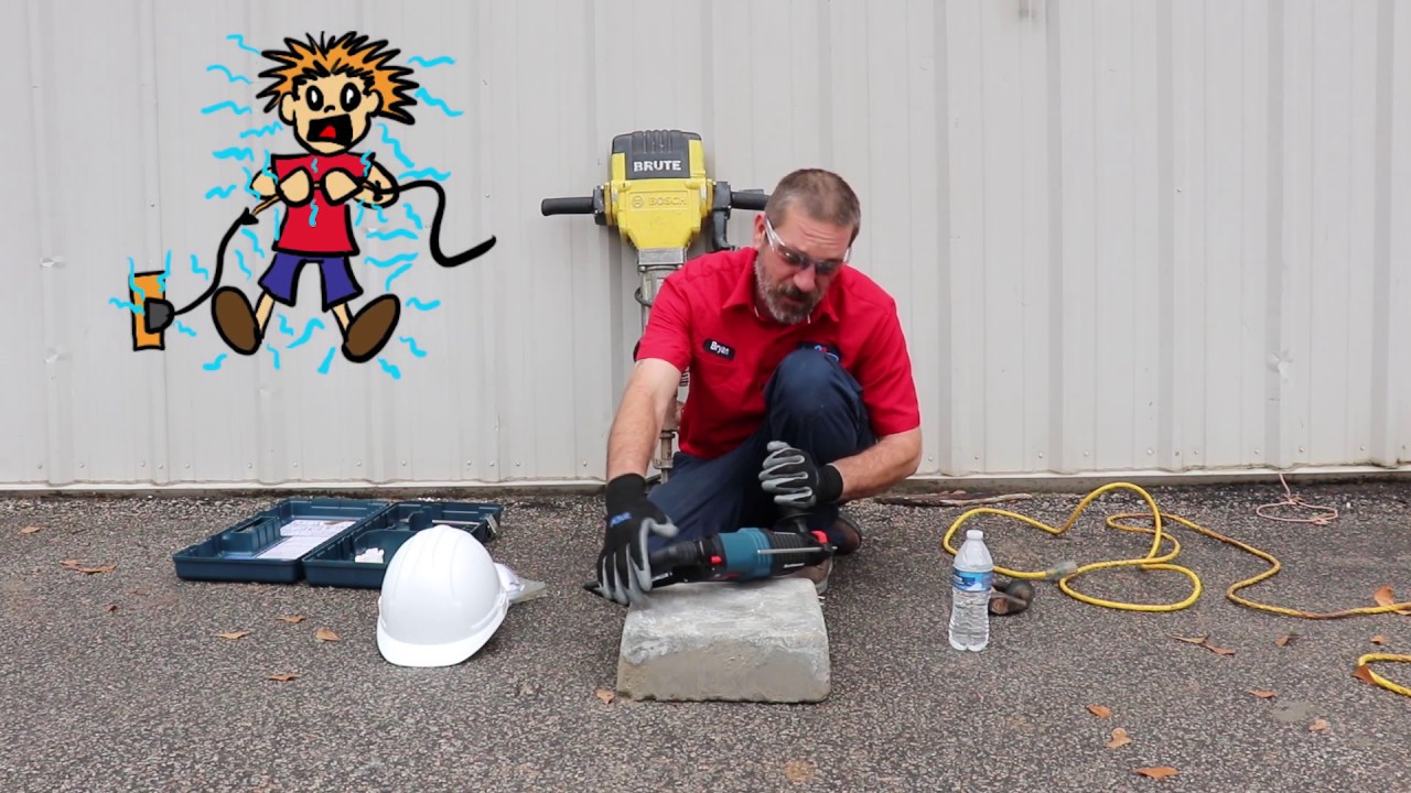 Drill and Busting Concrete - YouTube