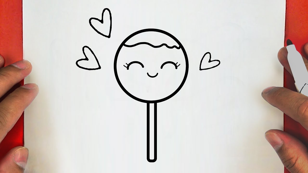 HOW TO DRAW A CUTE EASY LOLLIPOP, SWEET LOVE ,STEP BY STEP, DRAW Cute ...
