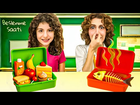 BESLENME ÇANTASINDAN NE ÇIKARSA YE!! | Esmanur ve Sara