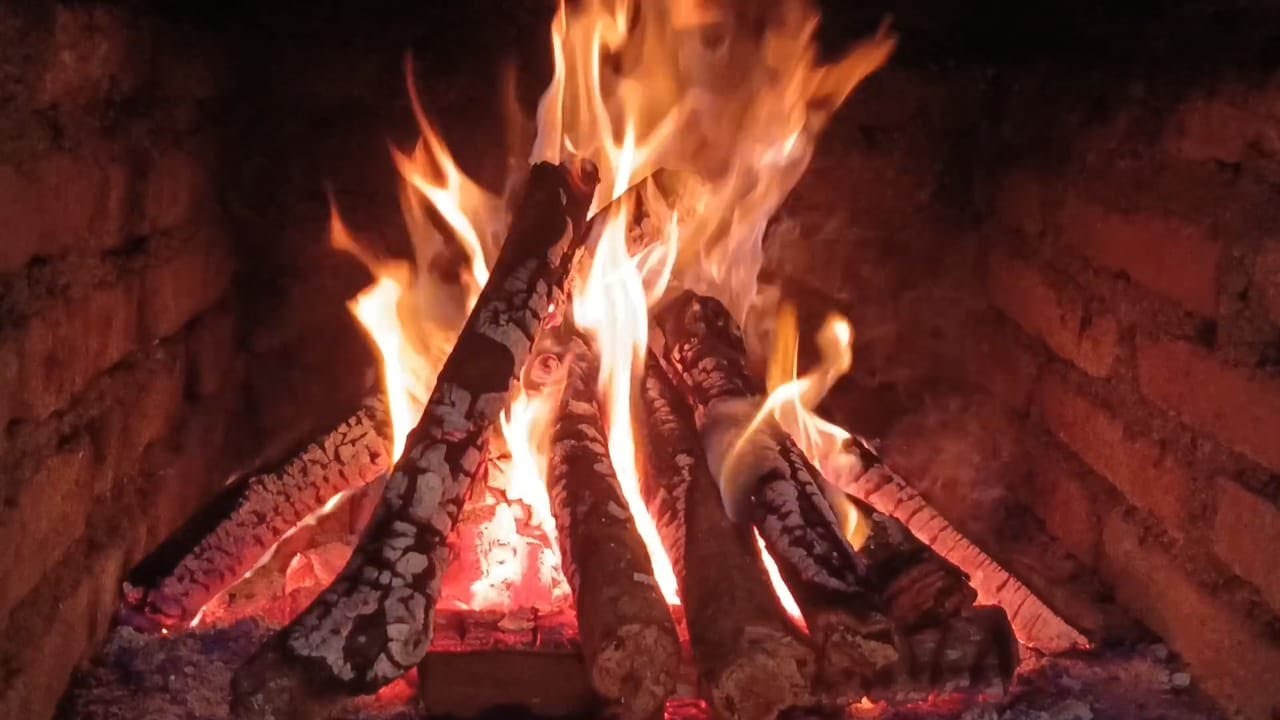 Cozy Campfire Relaxing Fireplace Sounds ~ Fireplace Burning Log ...