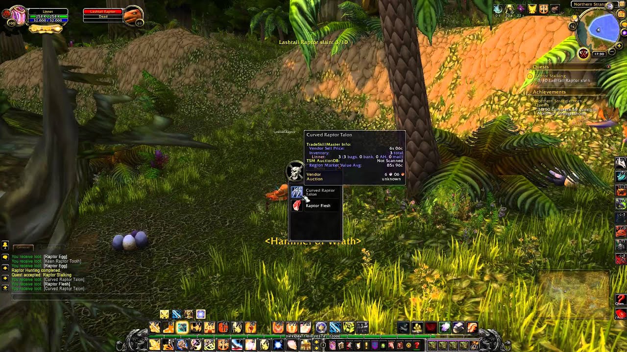 Raptor Stalking Quest Playthrough - Northern Stranglethorn - YouTube