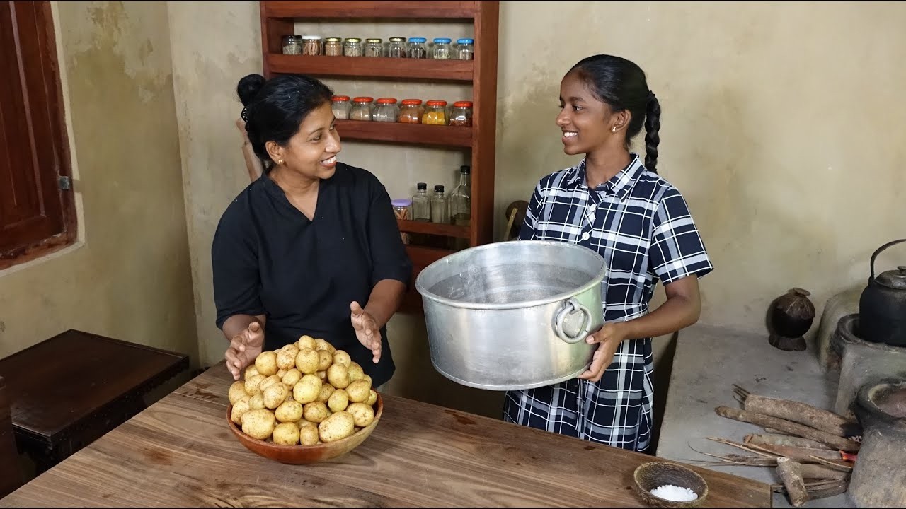 Potato Recipes cooking in Village 🥔 We made 3 Village Food from ...