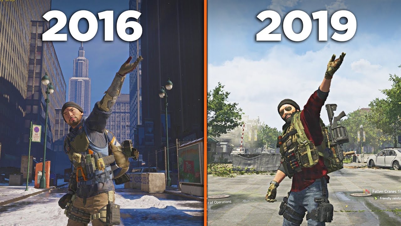 The Division vs The Division 2 Comparison (2016 - 2019) EVOLUTION - YouTube