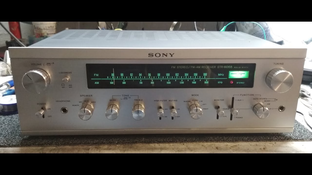 SONY STR-6055 Vintage stereo receiver restoration/naprawa amplitunera ...