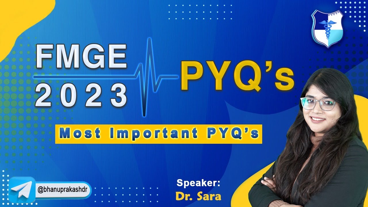 Most Important PYQ's For Upcoming FMG exam By Dr. Sara. - YouTube