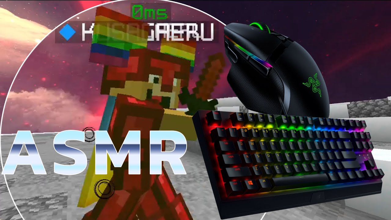 Razer Keyboard ASMR in Minecraft PVP #syuu #hypixel - YouTube