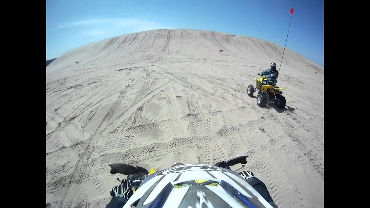 LTR 450 and LTZ 400 Ripping Silver Lake Sand Dunes (part 1) - YouTube