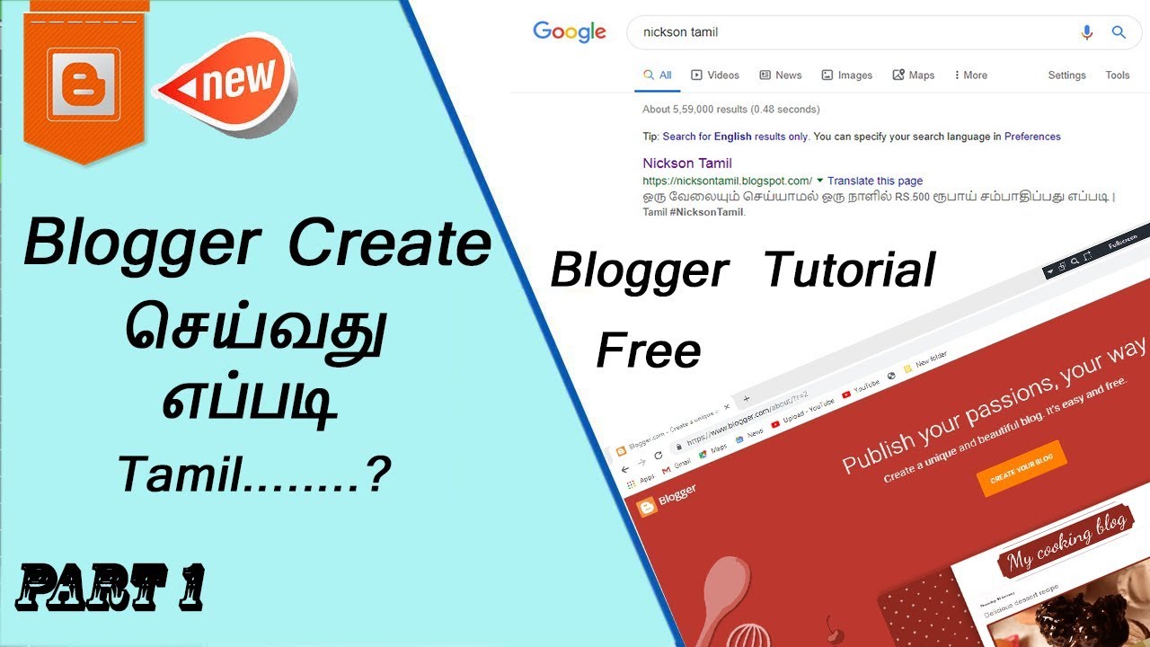 Blogger Create செய்வது எப்படி | Blogger Tutorial Tamil | Blogger ...