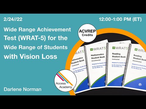 Wide Range Achievement Test (WRAT-5) for the Wide Range of Students ...