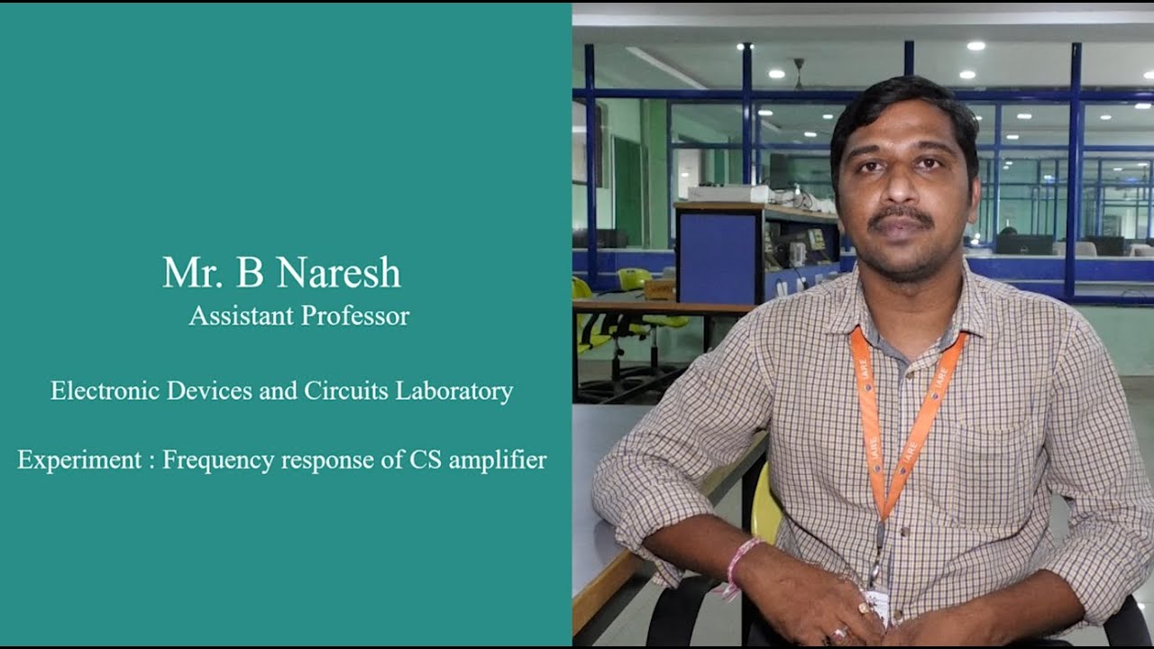 Frequency response of CS amplifier by Mr. B Naresh - YouTube