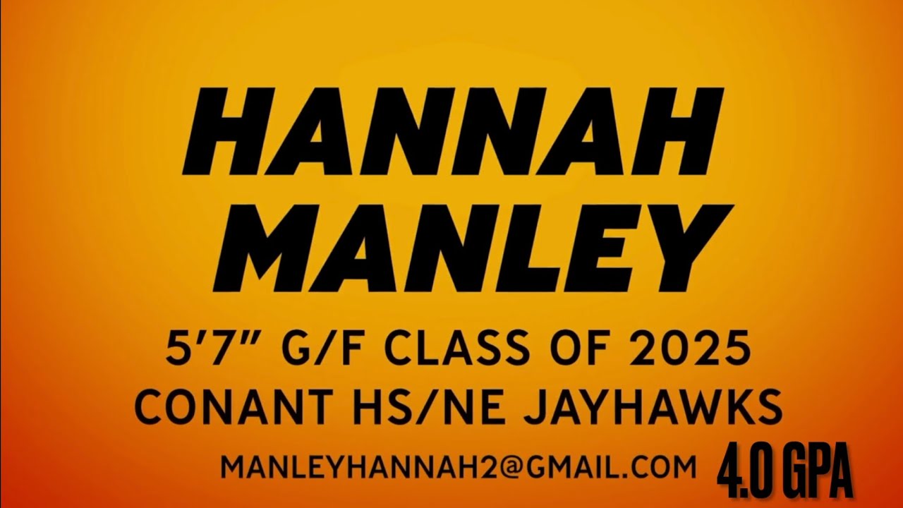 Hannah Manley (#2/#13) - Guard, Class of 2025 - YouTube