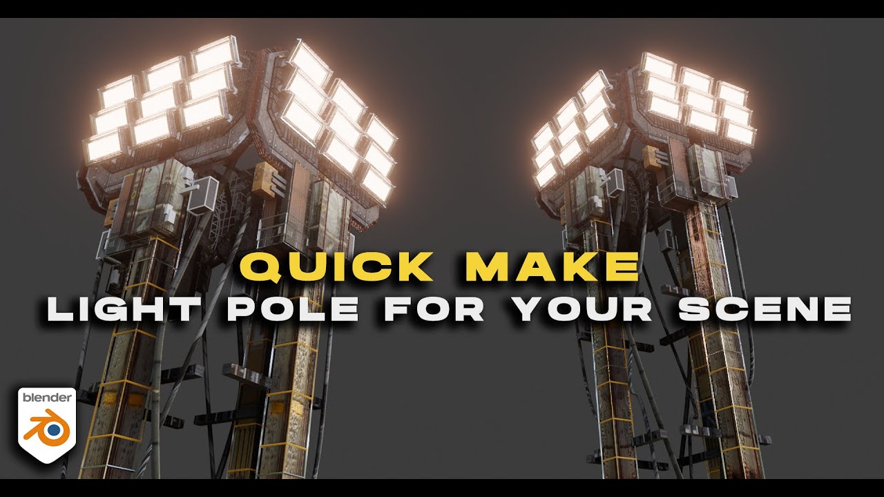 Make Light Pole QUICK & EASY in Blender - YouTube
