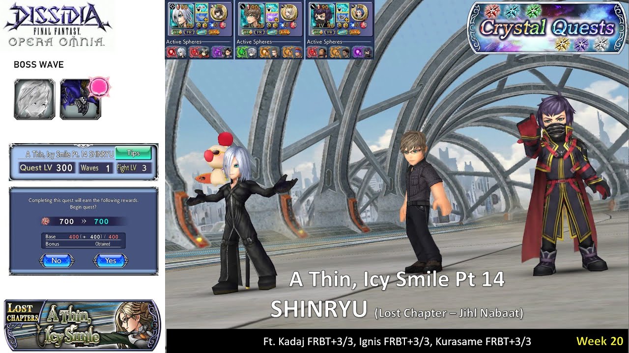 DFFOO [GL] Week 20 A Thin Icy Smile Pt 14 (LV 3): Red Crystal Run - YouTube