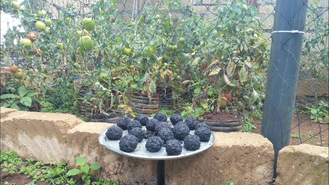 Making Charcoal 'balls'in rural kenya - YouTube
