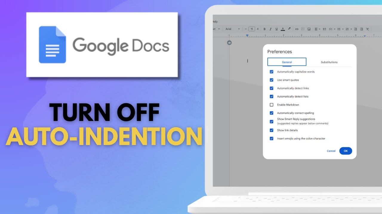 How To Turn Off Auto Indentation For Bullets In Google Docs - YouTube