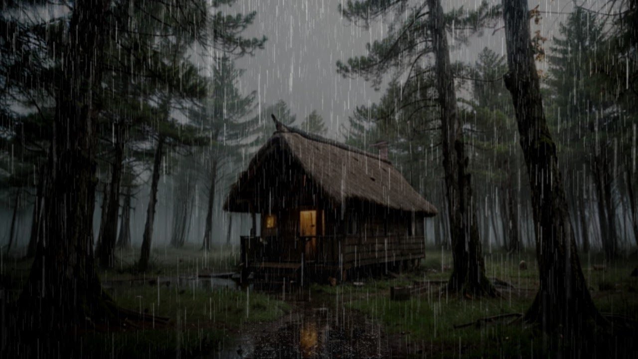 Relax and Sleep with Rain Sounds – Heavy Rain Surrounds the Forest ...