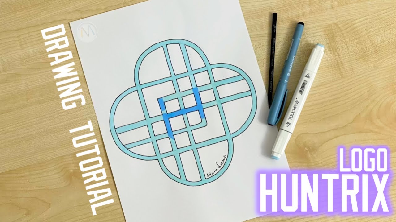 How to draw Kpop Demon Hunters Huntrix logo - YouTube