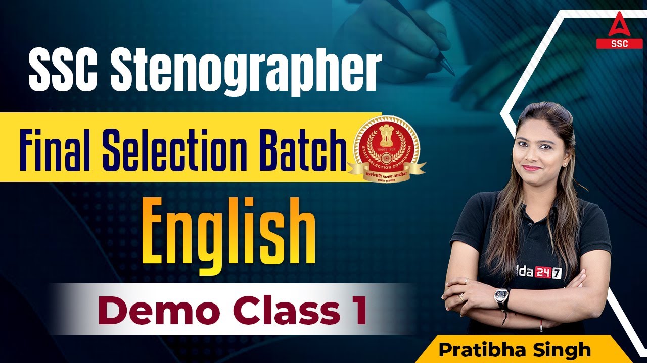 SSC Stenographer Final Selection Batch | English | Demo Class 1 By Pratibha Singh - YouTube