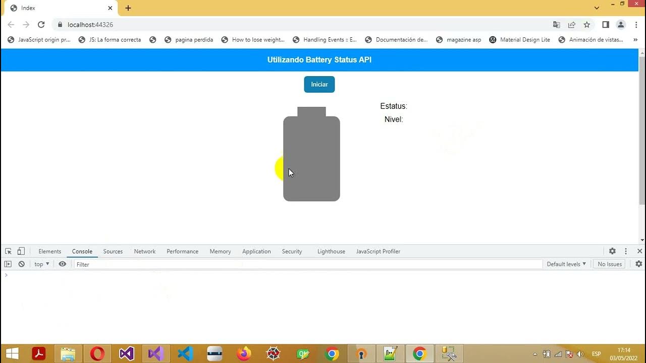 Utilizando Battery Status API javascript - YouTube