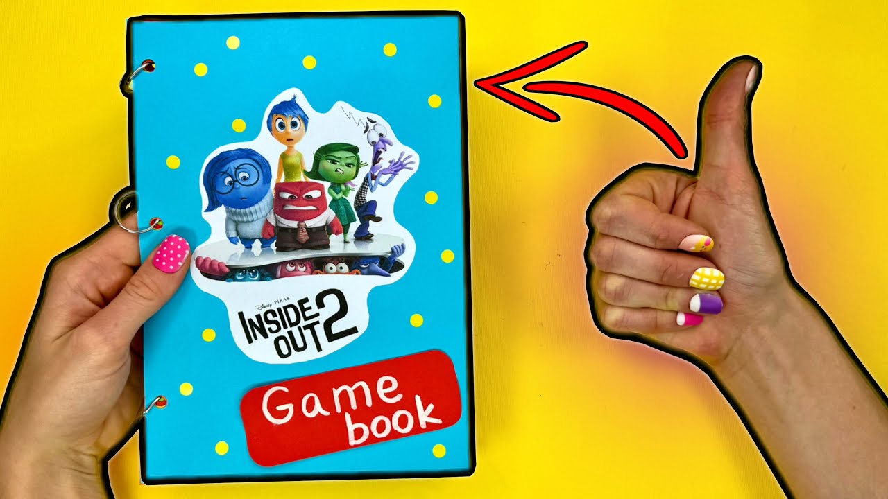 Making Game Book DIY with INSIDE OUT 💙 Solving Craft Puzzles by Anger ...