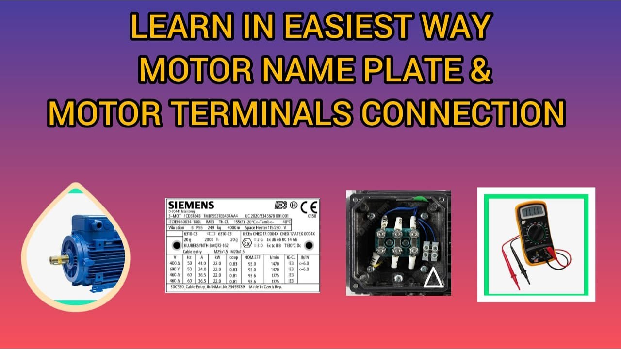 Learn the Easiest Way: Motor Name Plate & Motor Terminals Connection # ...