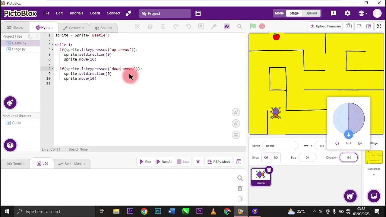MAZE GAME WITH PYTHON IN PICTOBLOX. - YouTube