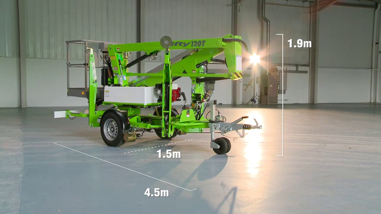Nifty 120T Product Video Trailer Mounted Cherry Picker from Niftylift ...