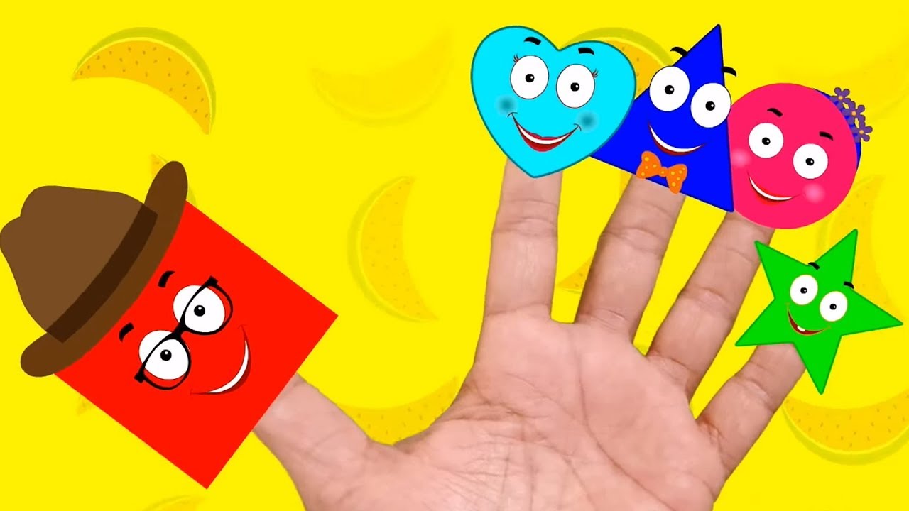 Shapes Finger Family | Shapes Song | Learn Shapes | Nursery Rhymes ...