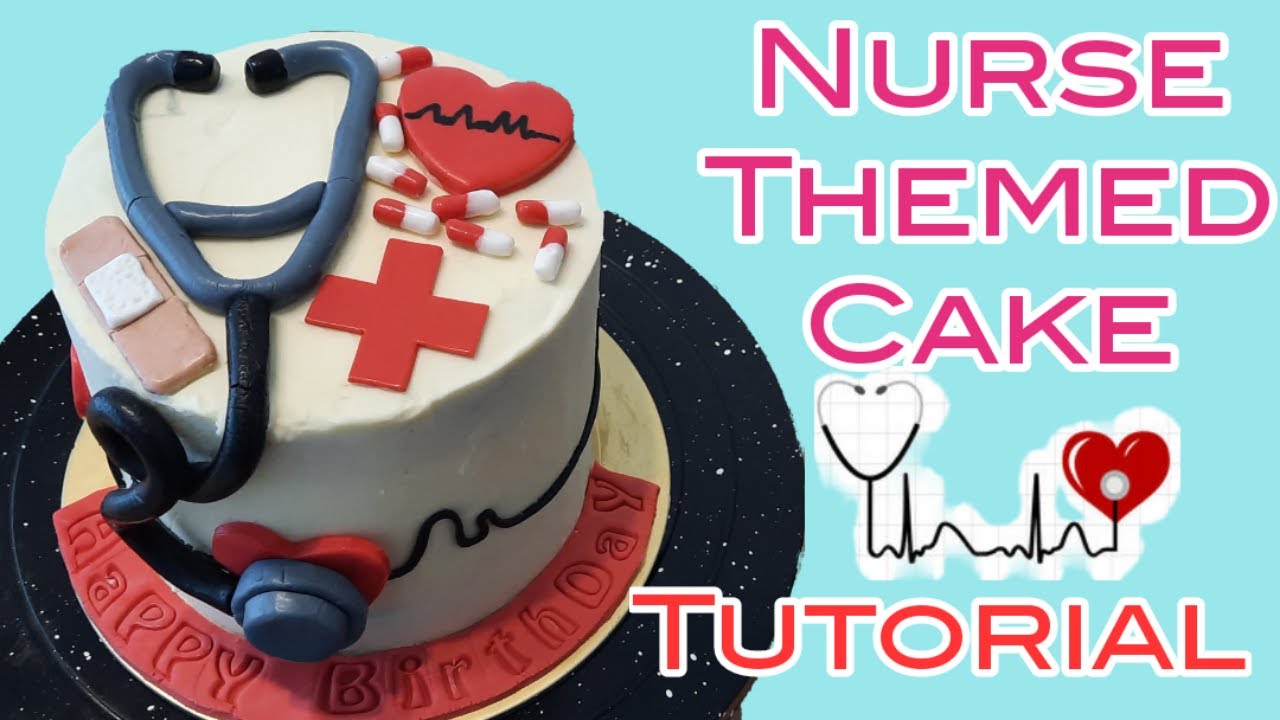 How To Make Nurse Themed Cake | Edible Nurse Themed Cake Tutorial - YouTube