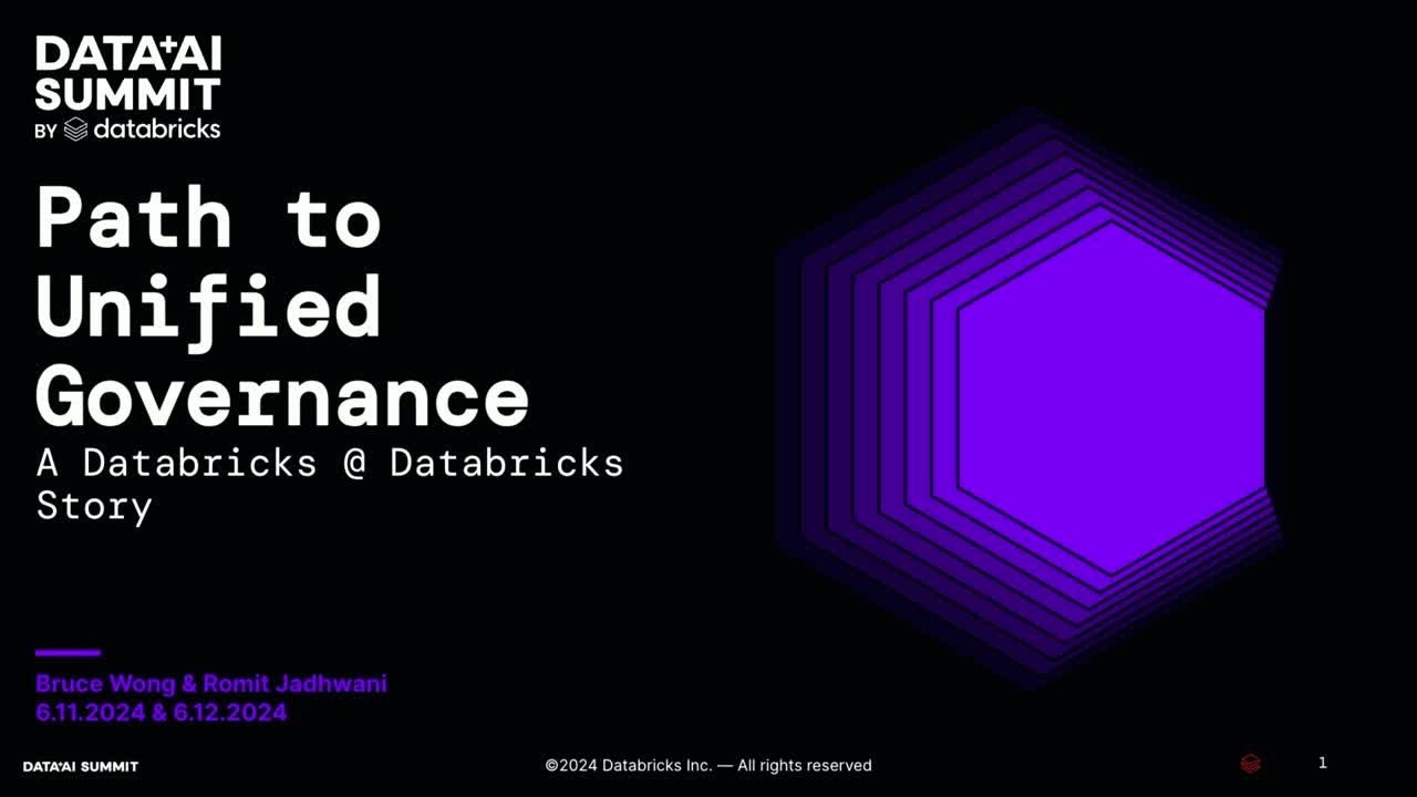 Databricks on Databricks: Path to Unified Governance - YouTube