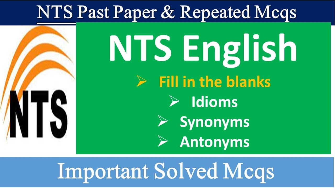 Nts English past paper mcqs|Nts solved past paper|Nts Test Preparation ...