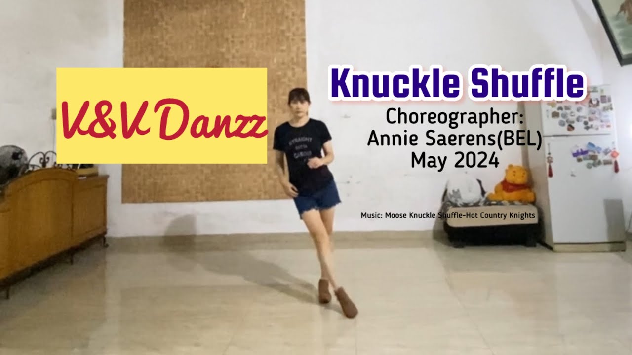 Knuckle Shuffle - Line Dance (Choreo : Annie Saerens) - YouTube