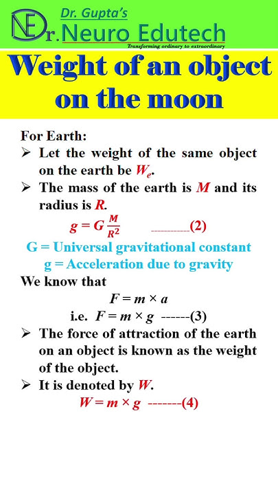 Weight of an object on the moon#shorts #shortsvideo #youtubeshorts #eduction #science #knowledge ...