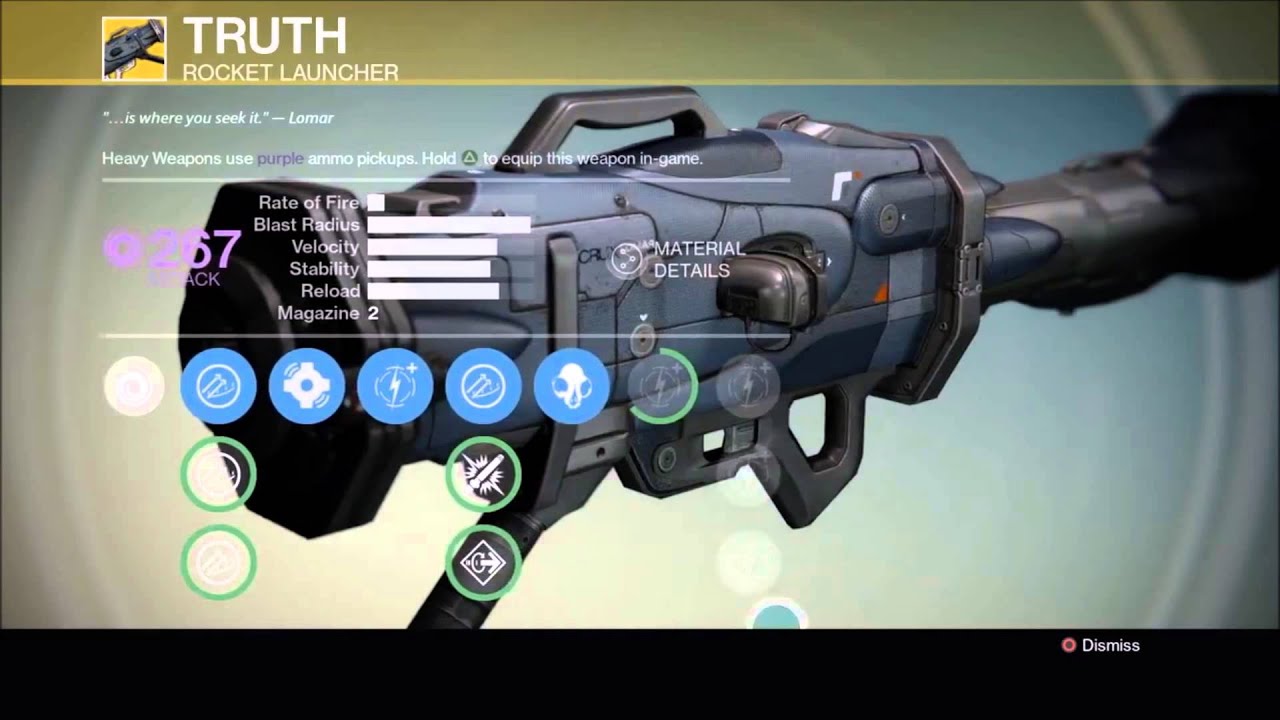 Destiny, Truth exotic Rocket Launcher - YouTube