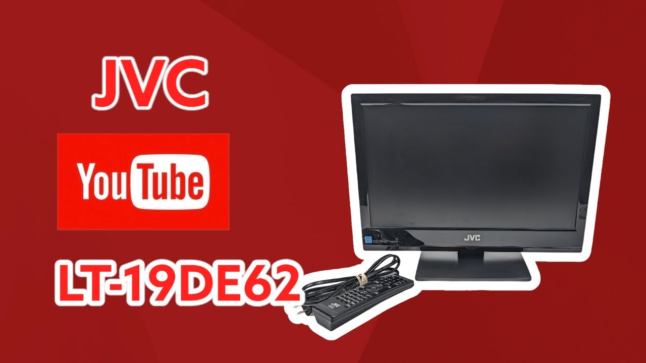 19" JVC LED TV / DVD Player Monitor w/ Remote LT-19DE62 HDMI VGA RCA ...