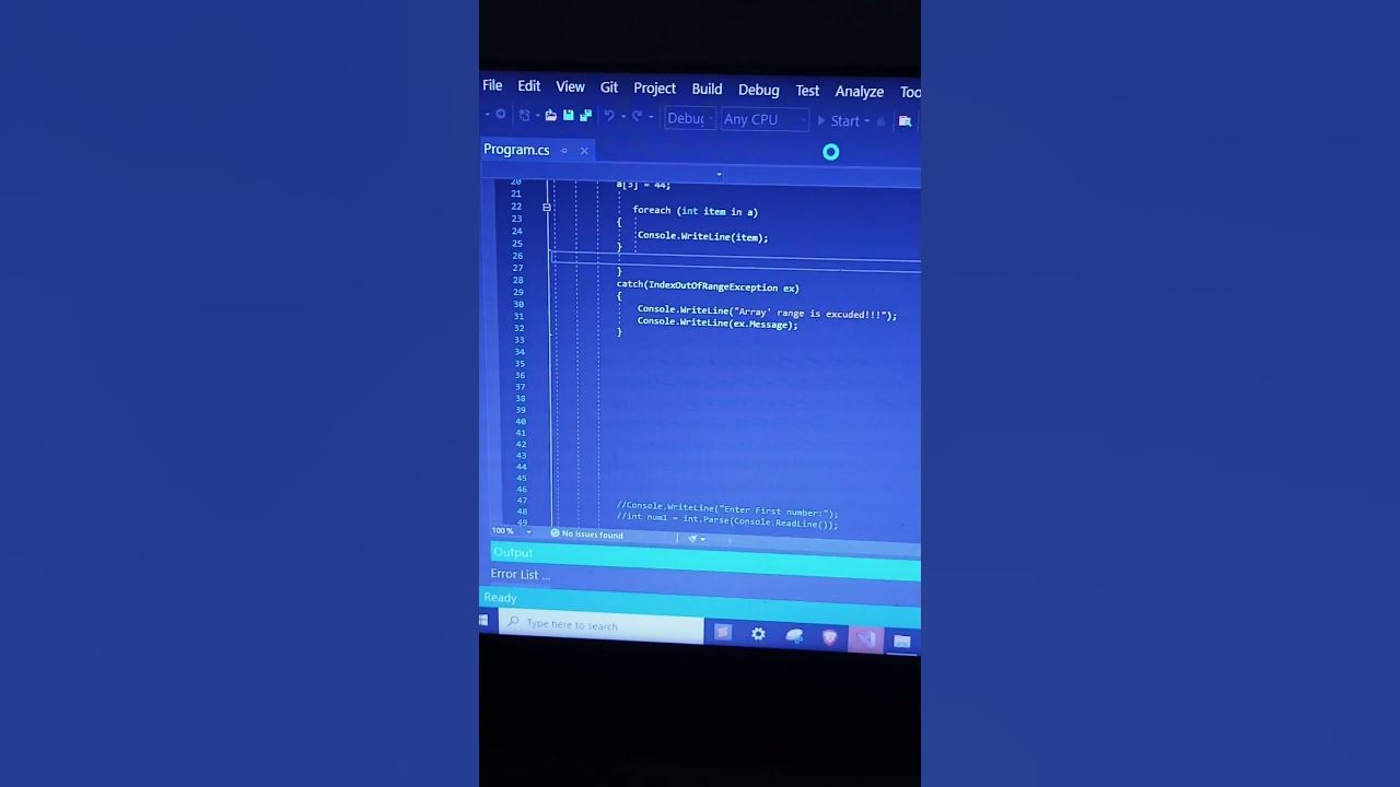 Index out of range exception handling #viralshorts - YouTube