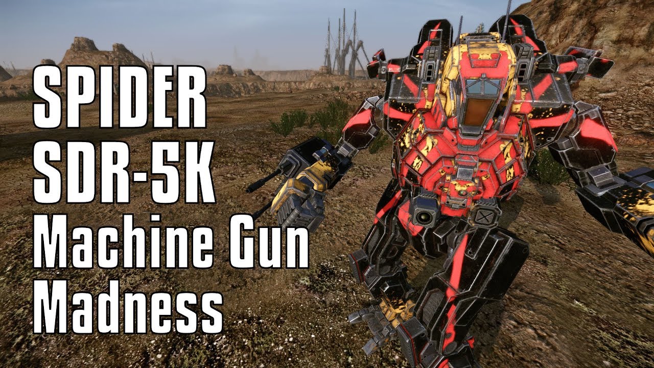 Spider SDR-5K: Machine Gun Killer! - MechWarrior Online - YouTube