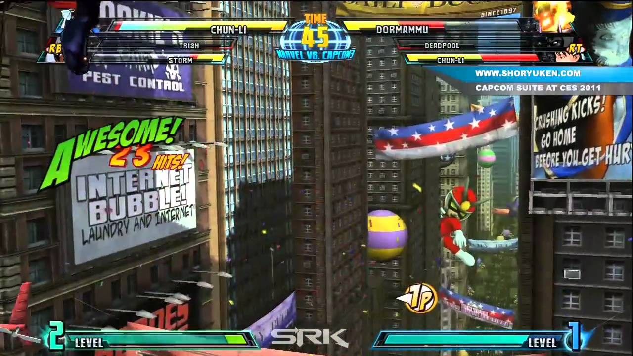 MvC3 at CES 2011 - Justin Wong(Storm/Trish/Chun) vs Keits(Dead/Dorm ...