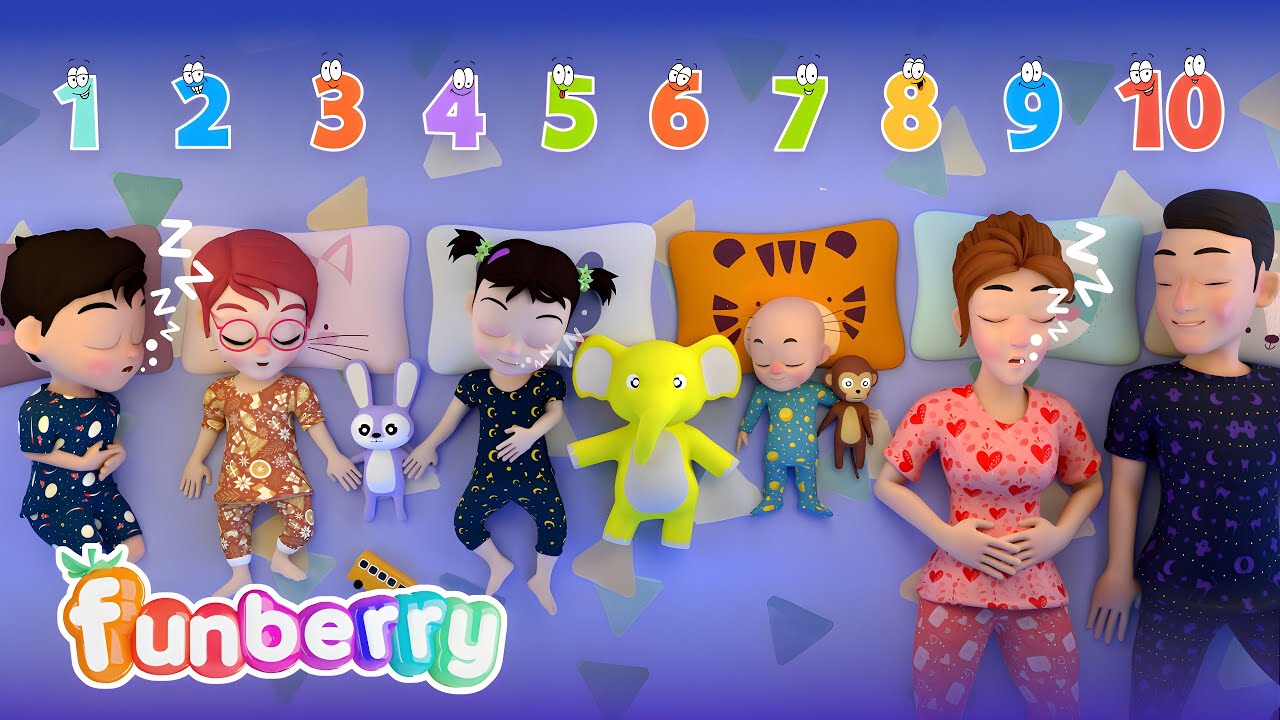 Ten in the Bed 😴| Newborn Baby | Educational Nursery Rhymes & Kids ...