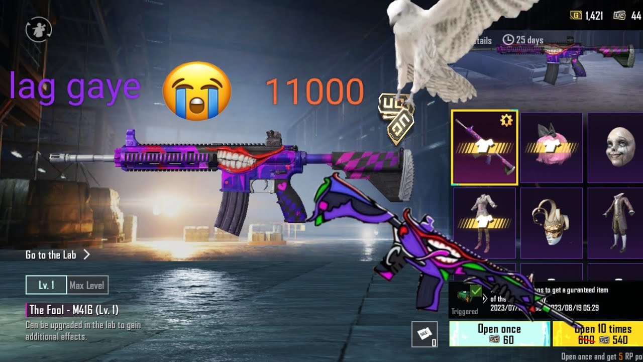 M416 fool skin crate opening - YouTube