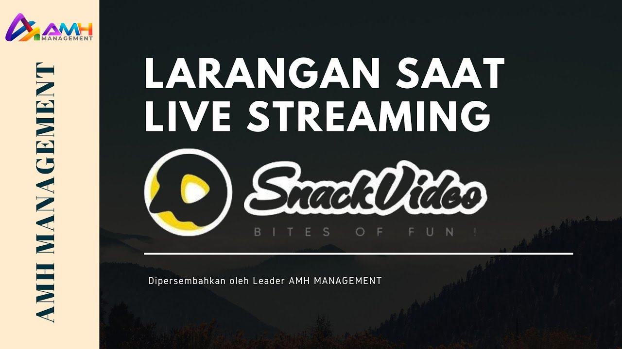 Larangan Pada Saat Live Streaming Di Aplikasi Snack Video - YouTube