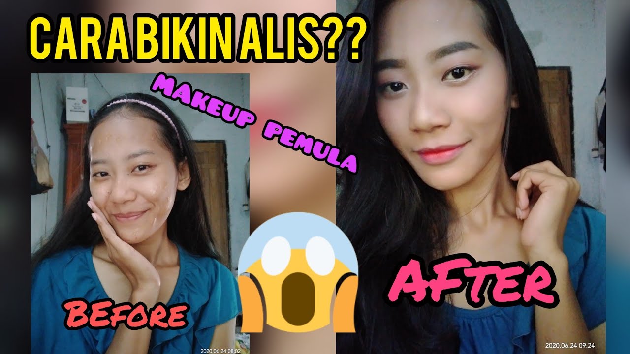 Cara bikin alis(tutorial buat alis/makeup pemula)by: rina widya - YouTube