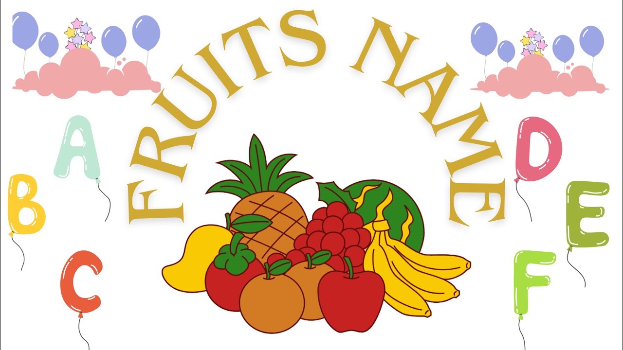 Fruits name , learn fruits name in English 🍎🍋🍓 - YouTube