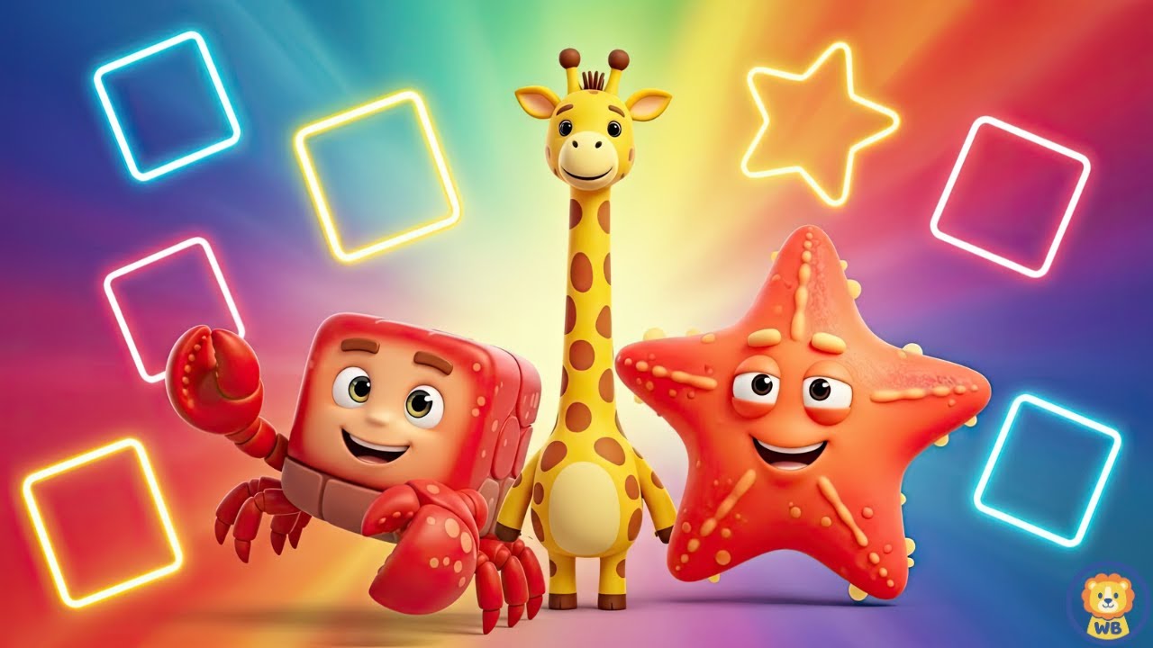 The ULTIMATE Shapes Songs Collection for Kids 🌟🦀 | Full 8-Song MEGA MIX ...