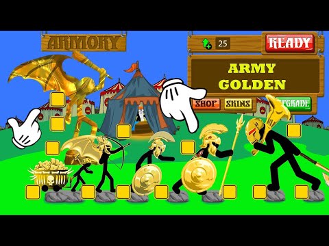 UNLOCKED ARMY GOLDEN FULL ITEMS MAX POWER - MOD STICK WAR LEGACY