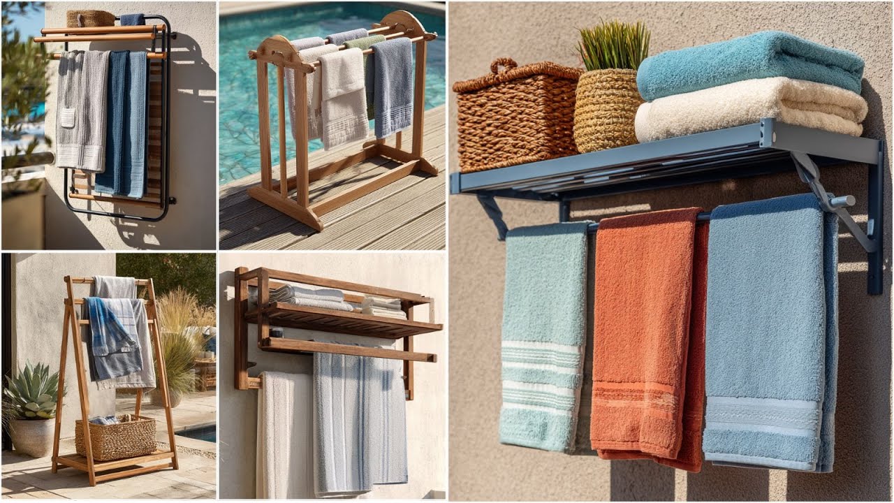 100 Outdoor Towel and Robe Rack Ideas | Pool, Patio & Garden Storage ...
